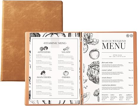 Amazon | 【サクラ39ストア】洋風メニューブック メニューブック A4 メニュークリップ 洋風 メニューカバー おしゃれ 飲食店 メニュー表 ファイルブック 業務用 高級 yyb ...
