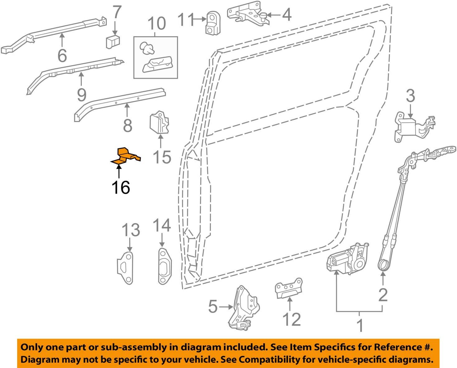 Amazon.com: Toyota Genuine Parts - Bracket, Slide Door, (68776-08020 ...