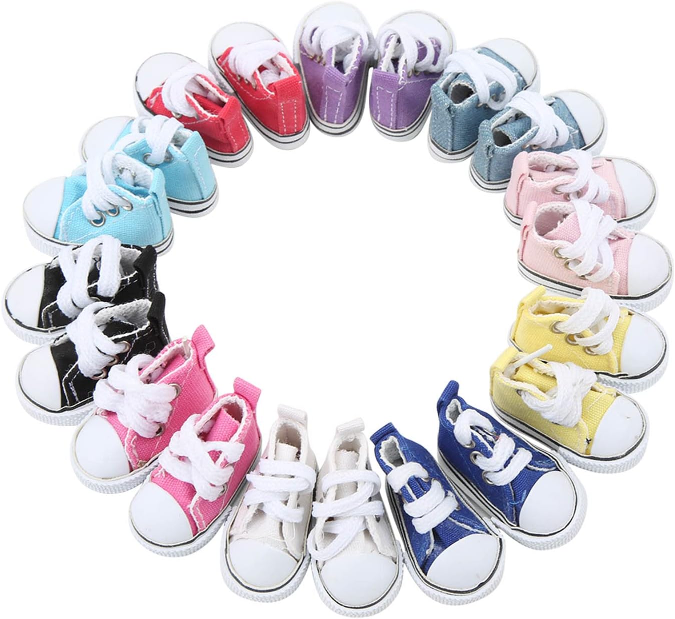 10 Pairs Mini Finger Shoes Cool Mini Skateboard Shoes Doll Canvas Shoes ...