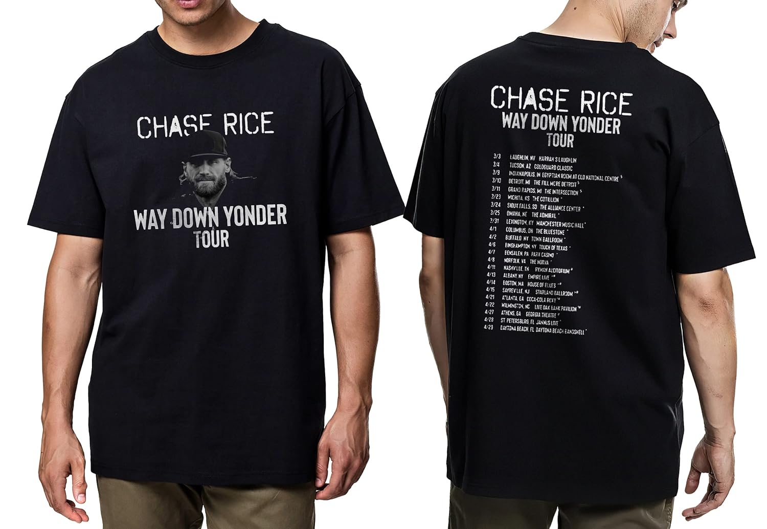 Chase Rice 2023 Way Down Yonder Tour Western Shirt, Country Music sold ...