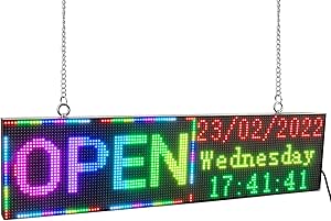 Leadleds P4 7 Color Indoor LED Sign, WiFi Connected Programmable ...