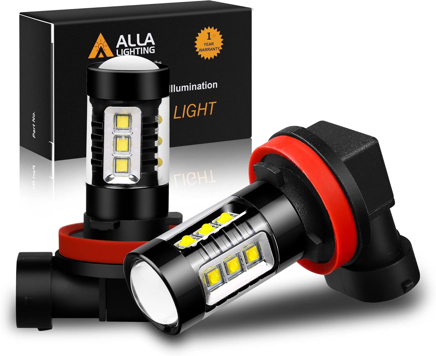 Amazon.com: Alla Lighting Extreme Super Bright H16 H8 H11 LED Bulbs ...
