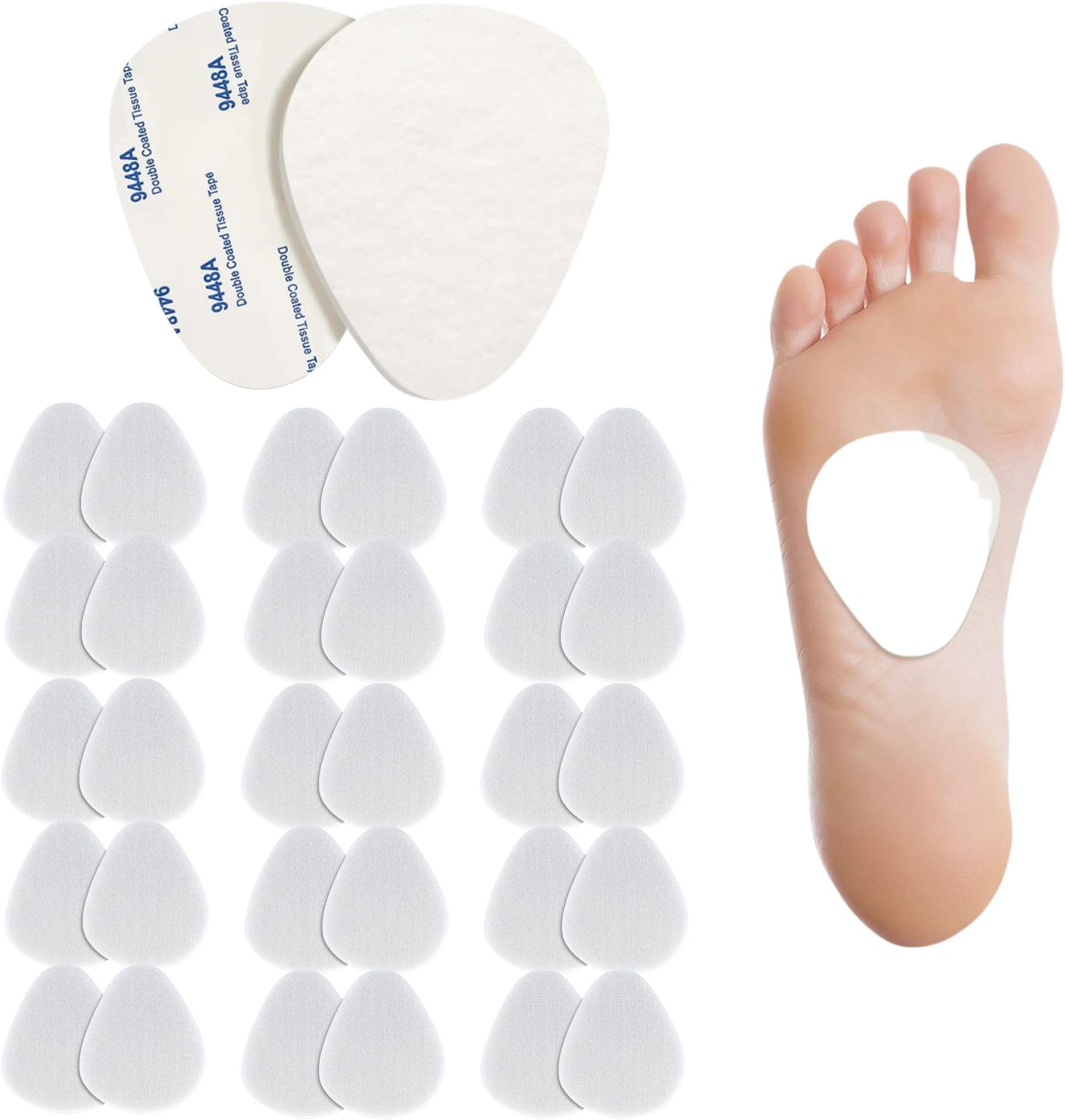 Amazon.com: Pack 30 Premium Metatarsal Foot Pads for Women and Men ...