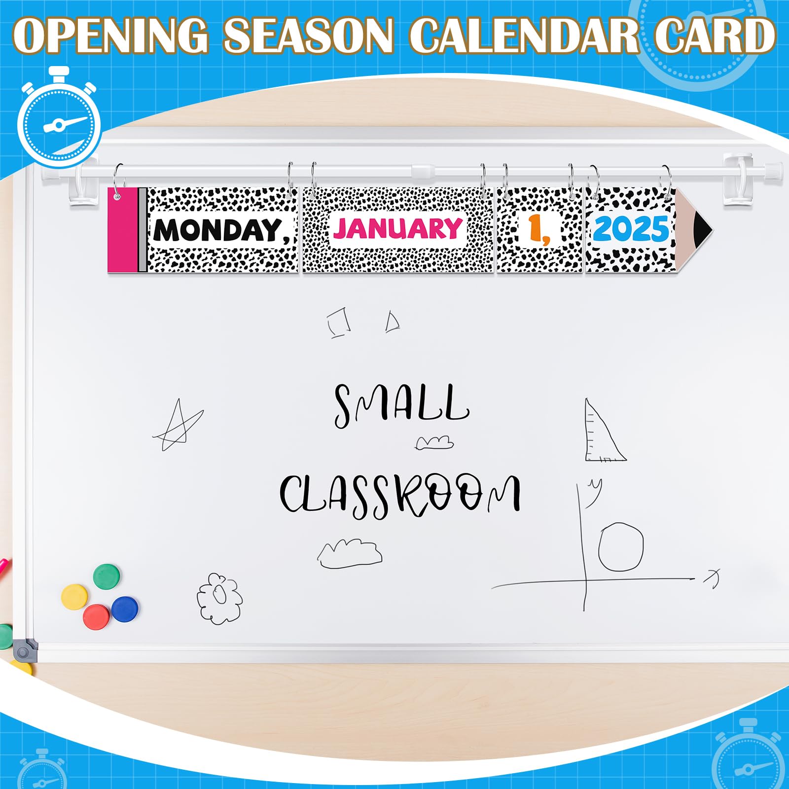 Magnetic Flip Date Chart For Whiteboard Magnetic Flip Classroom ...