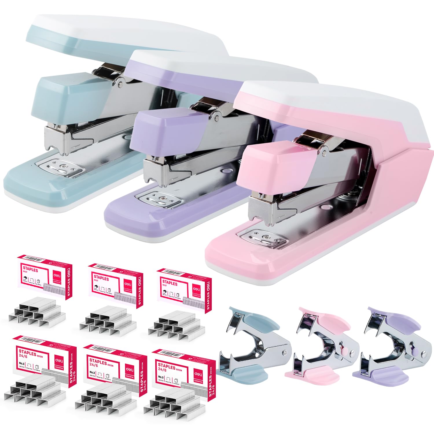 Snapklik.com : Deli Stapler, Effortless Staplers For Desk, 40-50 Sheet ...