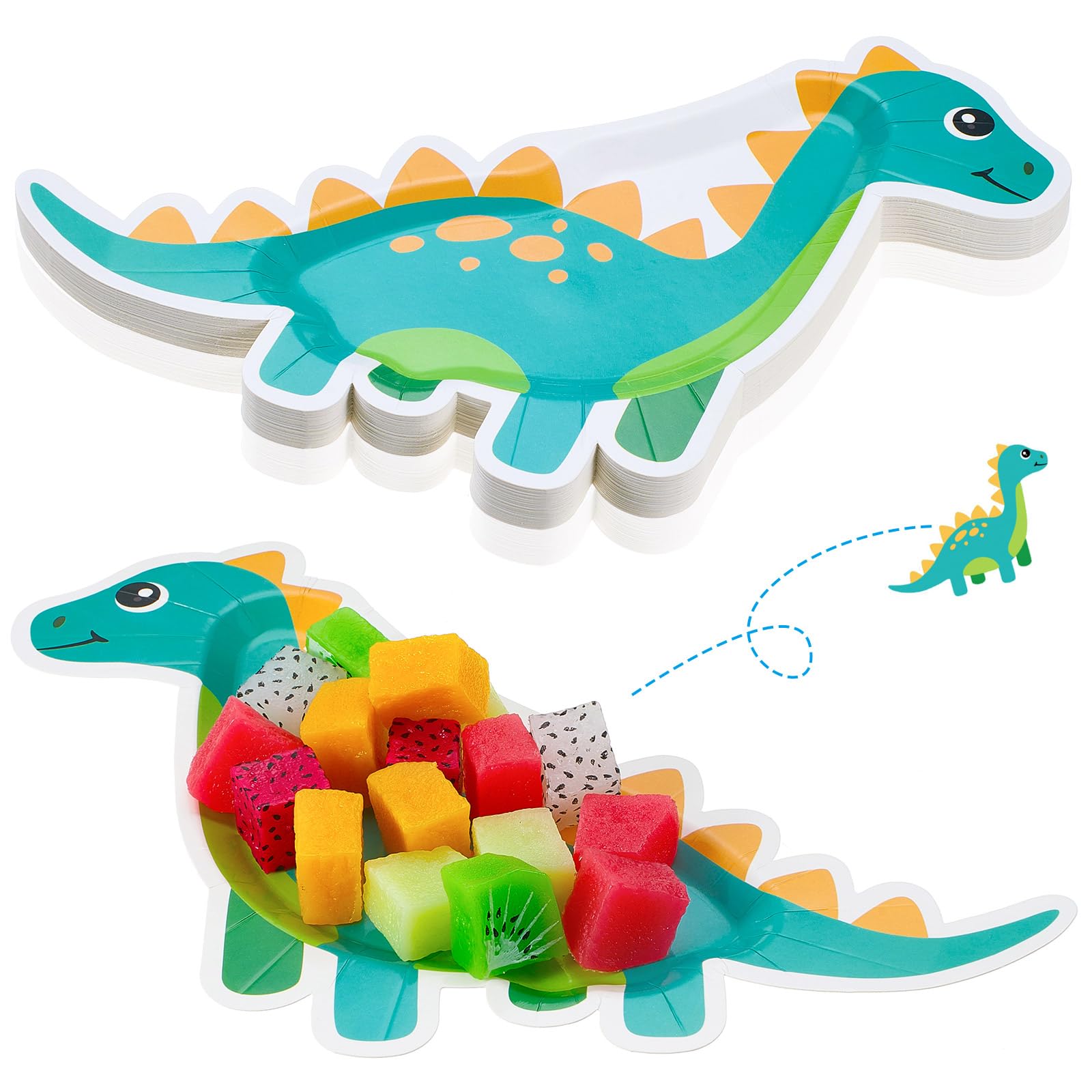 Snapklik.com : Meekoo 24 Pcs Dinosaur Party Paper Plates Dinosaur Theme ...