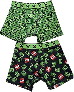 Minecraft Creeper TNT Youth Boxer Briefs 2 Pack : Amazon.ca: Clothing ...