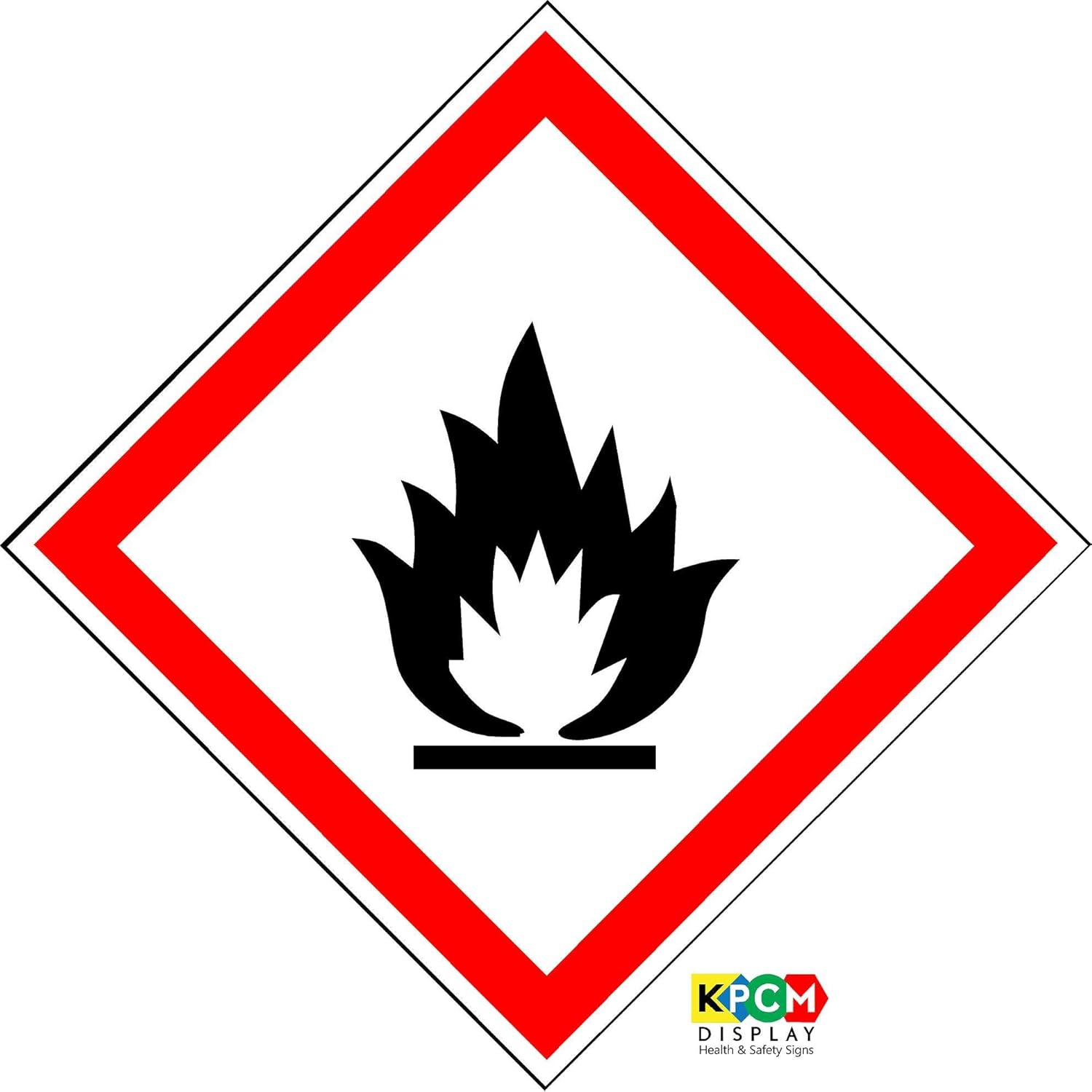 Inflammable – CLP – Vinyle/Autocollant – Taille : Largeur : 100 mm (10 ...