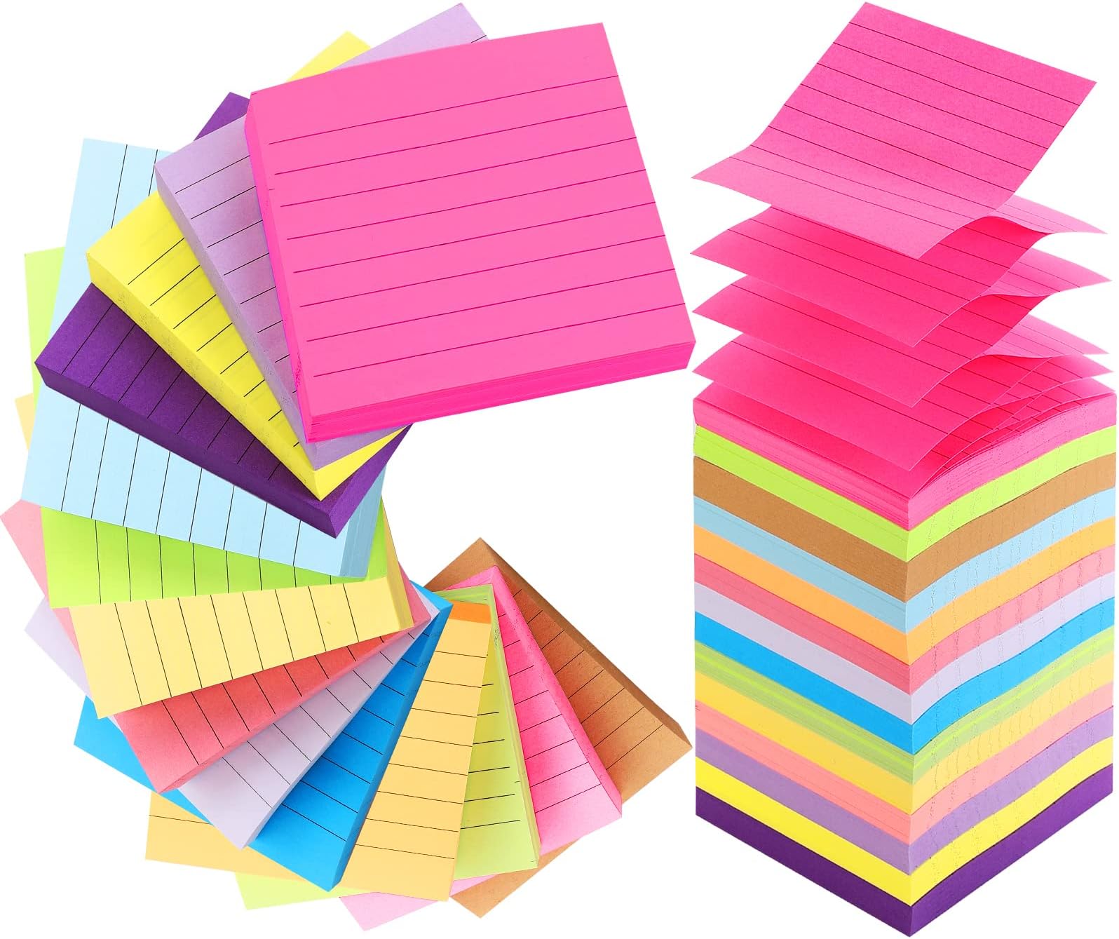 Amazon.com : RAIBEATTY 14 Pads Pop Up Sticky Notes 3x3 Refills,Lined ...