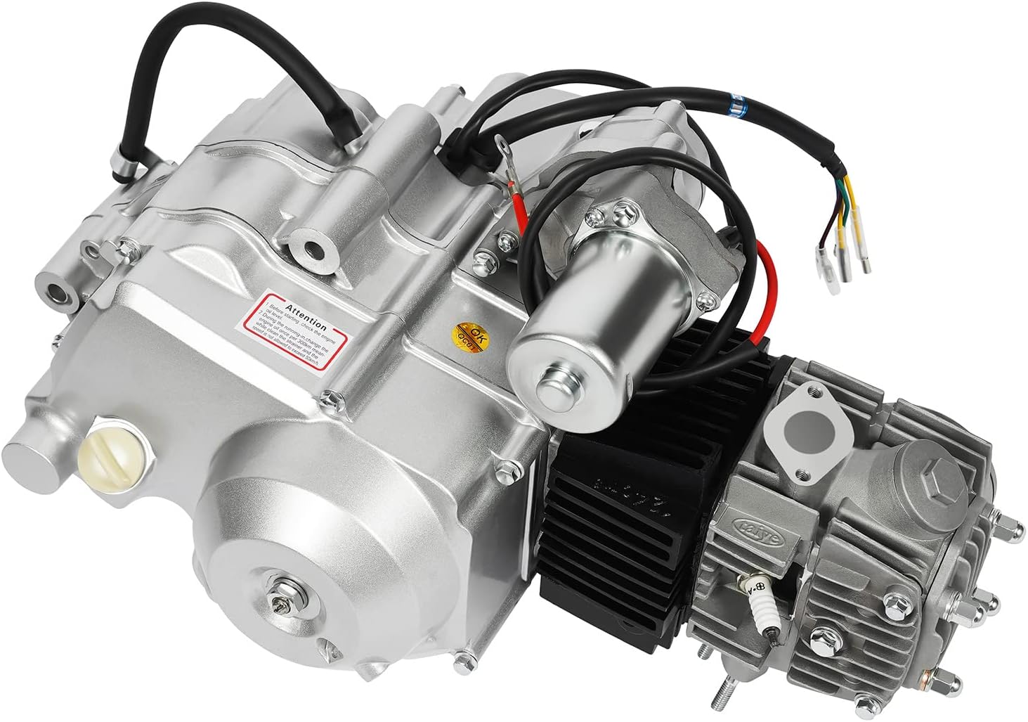 Amazon.com: 4 Stroke Semi Auto Go Kart Engine Motor, 125CC 4 Speed ATV ...