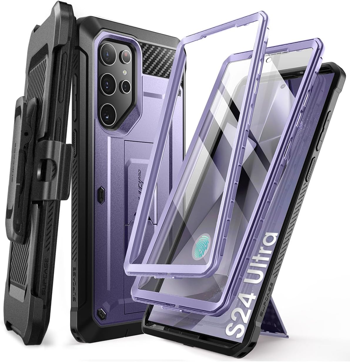 TUNKARMOR Funda para Samsung Galaxy S24 Ultra Capa Case - Soporte Incorporado con Dos ...