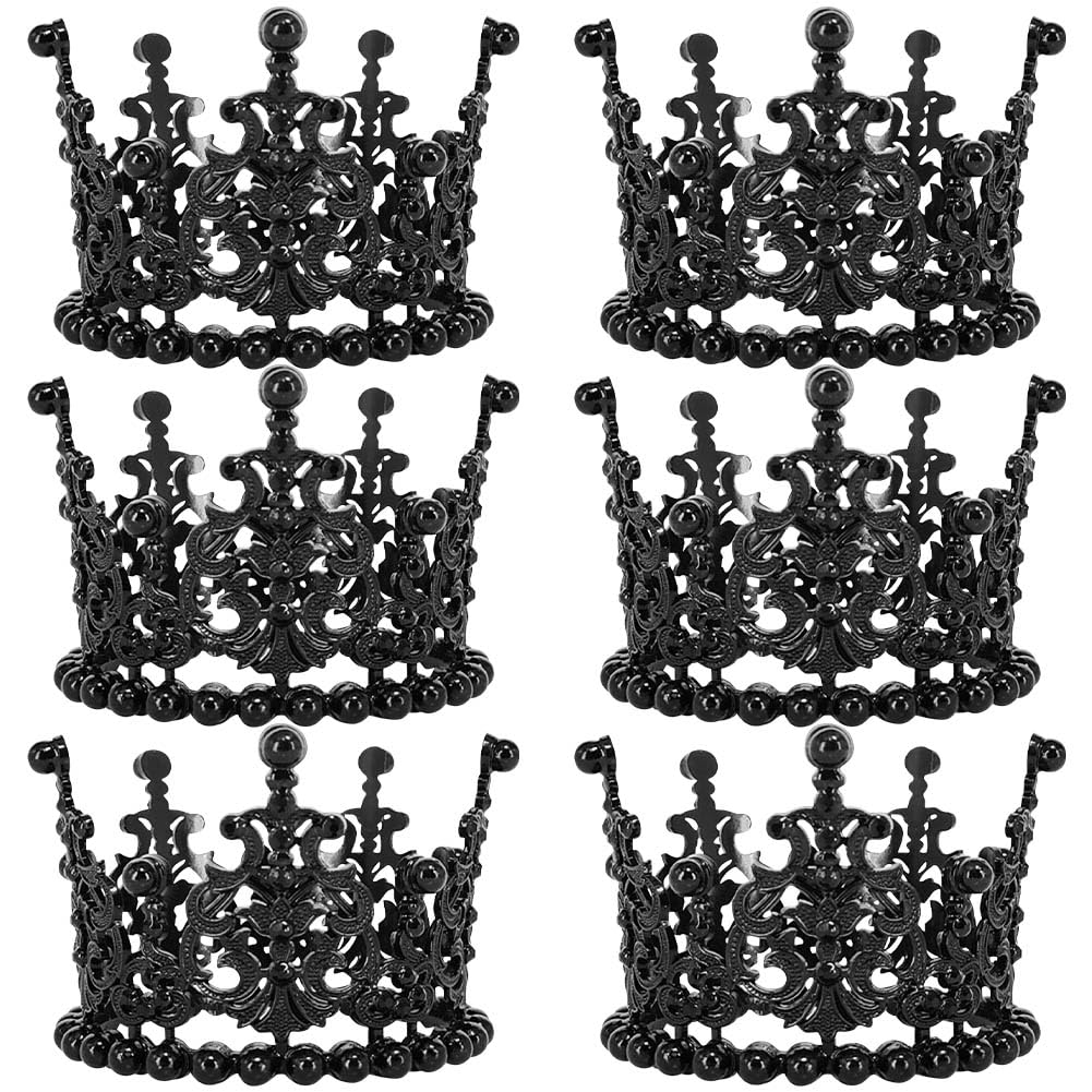Snapklik.com : ZUYYON 6 Pcs Mini Crown Cake Topper Tiny Tiara Cake ...