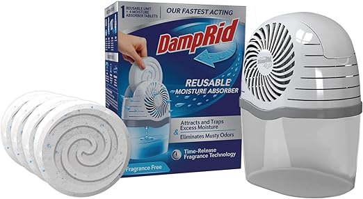 Amazon.com - DampRid Reusable Moisture Absorber with 4 Drop-In Tablets ...