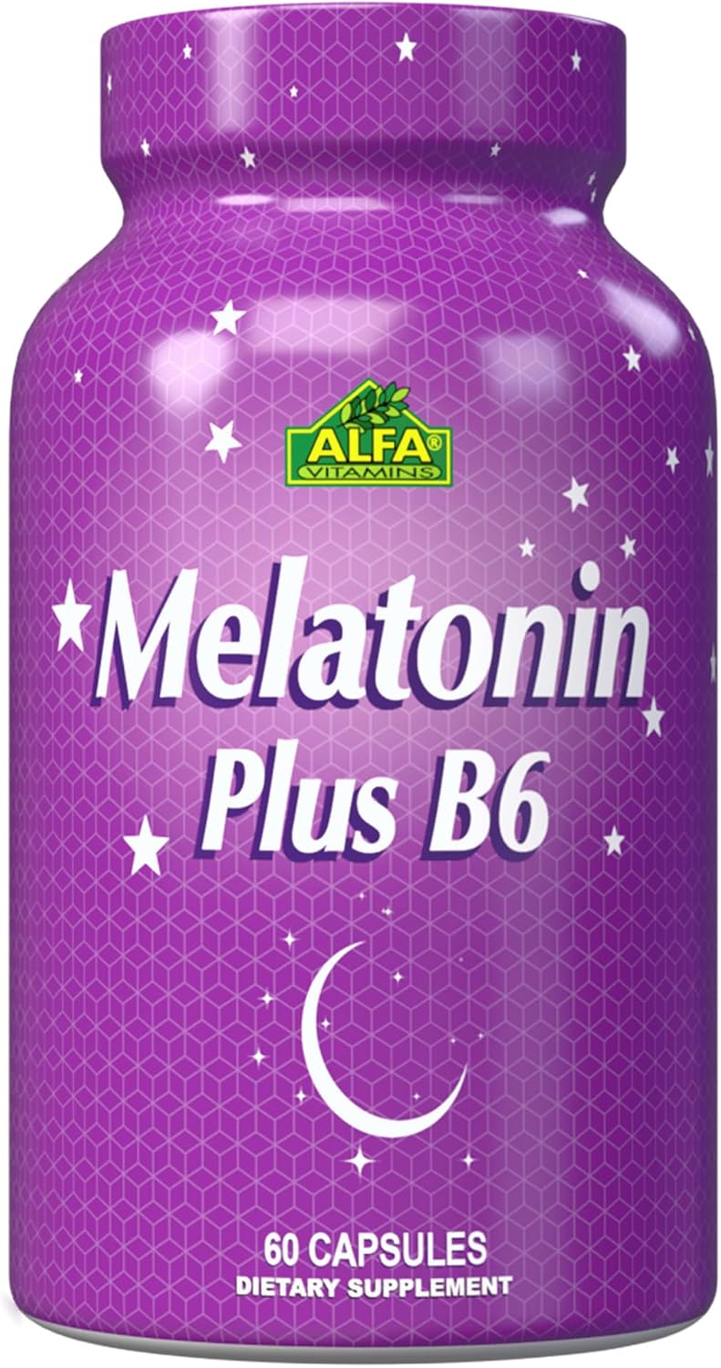 Amazon.com: ALFA VITAMINS Melatonin Plus B-6 Supplement with 5MG Sleep ...