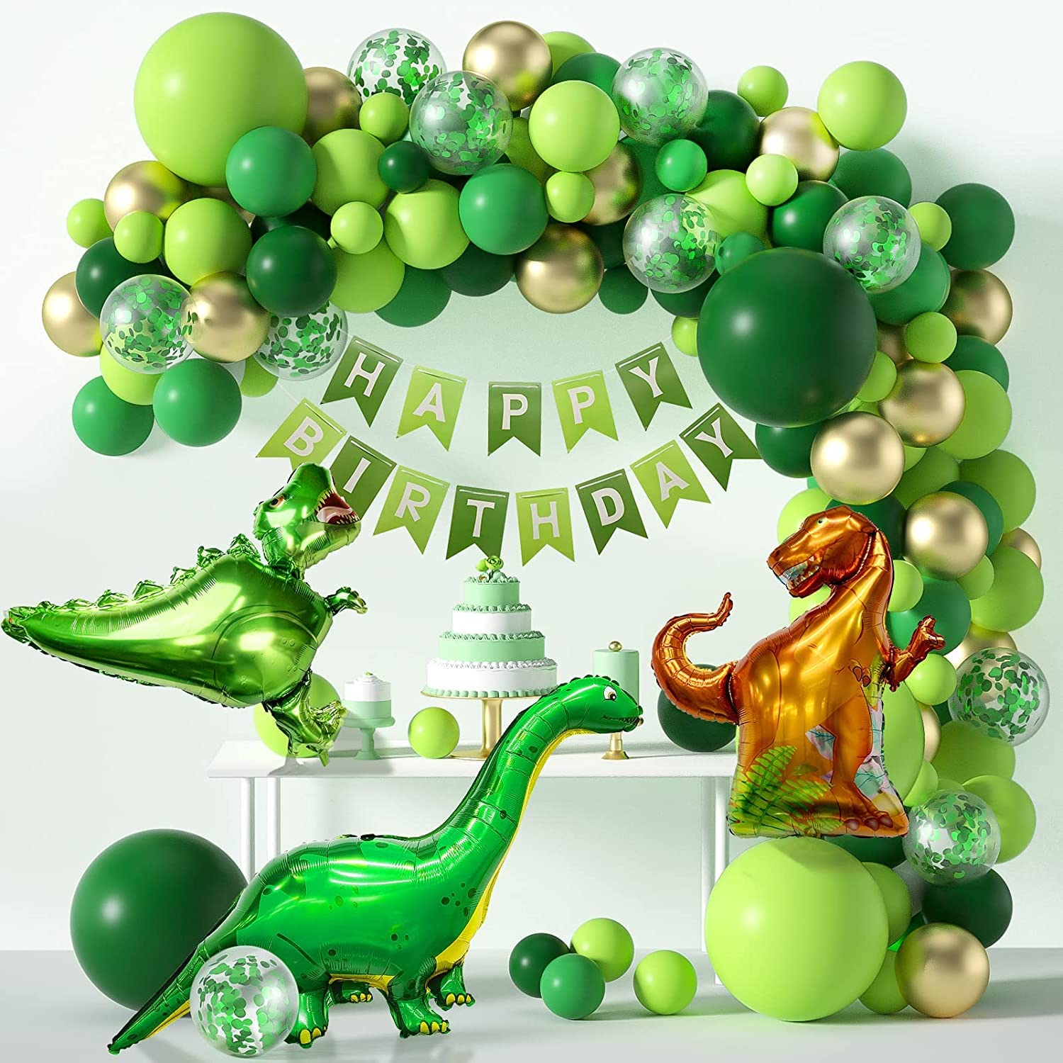 Jinhuaxin 115 Pcs Dinosaur Birthday Decorations,Birthday Party Decorations,Dinosaur Party ...