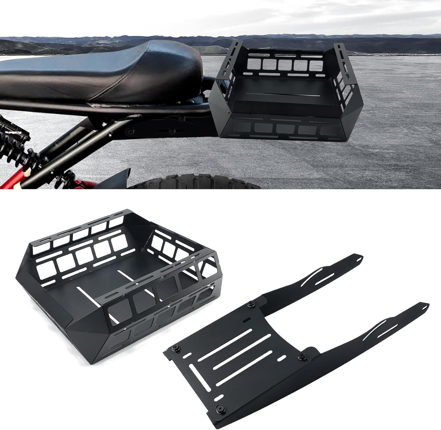 Amazon.com: YIBEICO Rear Rack and Rear Basket with Fixed Rope for ...