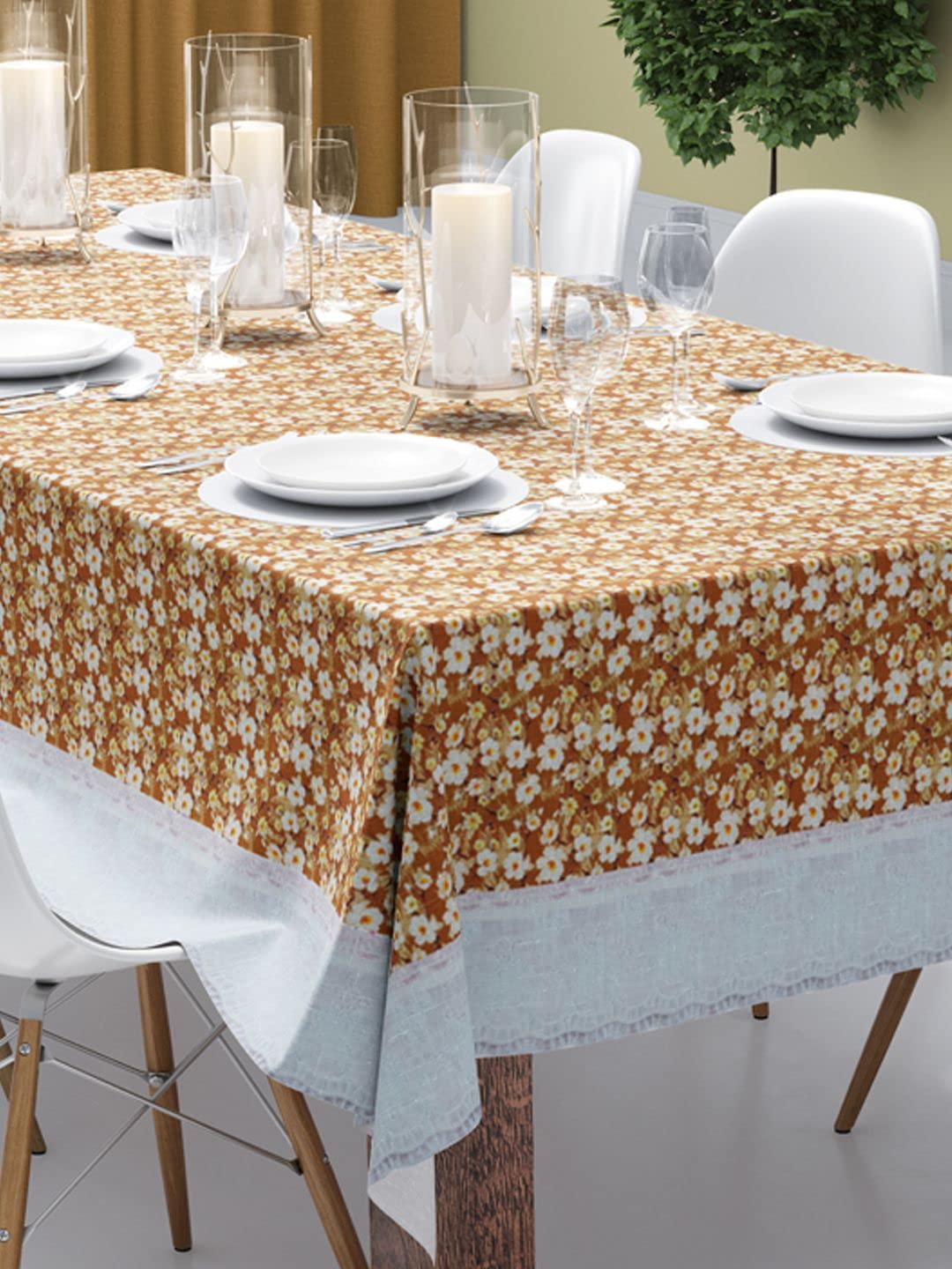 Buy BIANCA Vinyl PVC Dining Table Cover Easy to Clean Table Cloth -1pc ...