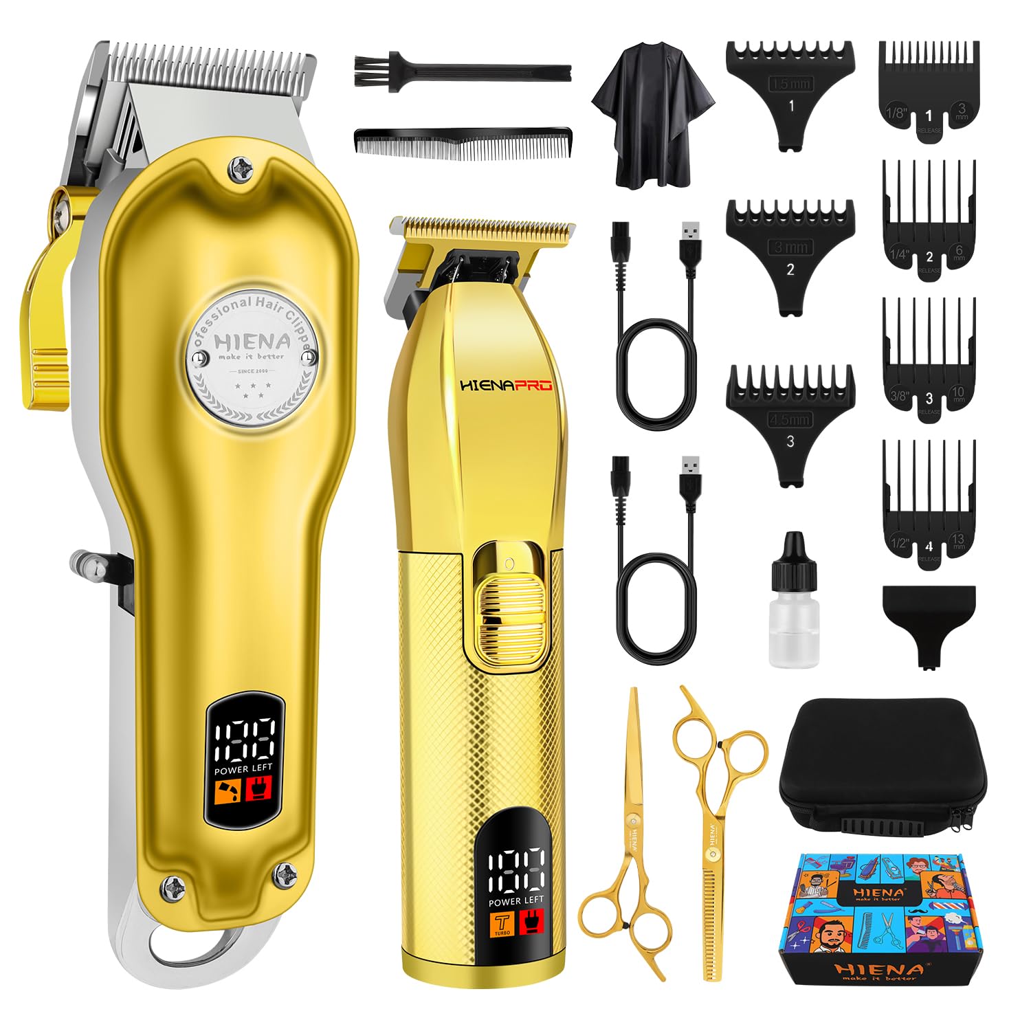 HIENA PRO Professional Hair Clippers Men Cordless Mens Hair Clipper and ...