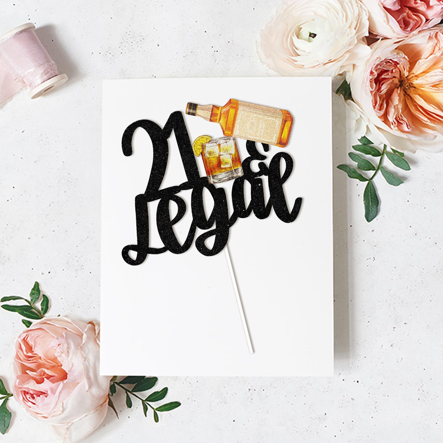 Snapklik.com : 21 & Legal Happy 21st Birthday Cake Topper - Legal Af ...