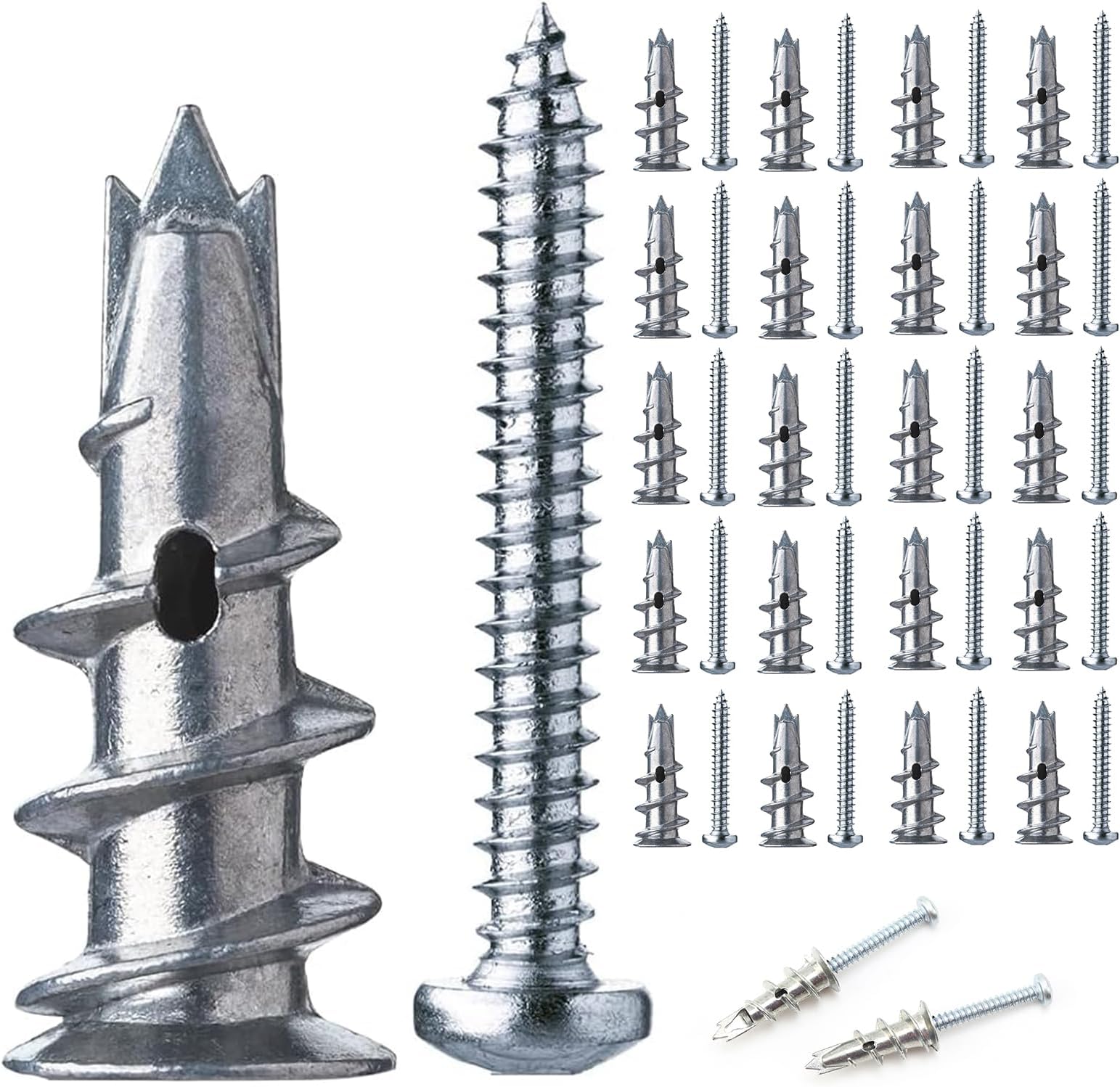 Hohlraumdübel Set, 20 Stück Selbstbohrender GipskartondüBel Metall ...