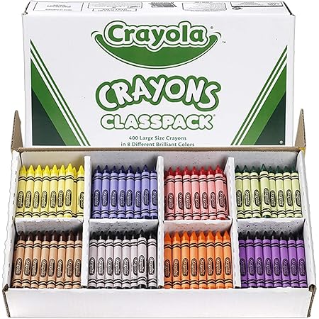 Amazon.com: Crayola Bulk Crayons Large Size, White - Pack of 12 ...