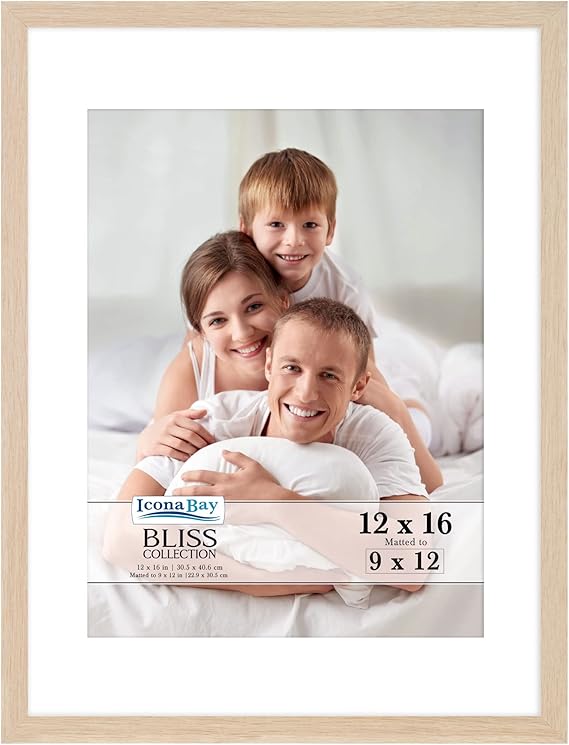 Amazon.com - Icona Bay 12x16 Light Oak Picture Frame Fits 11x15 Photos ...