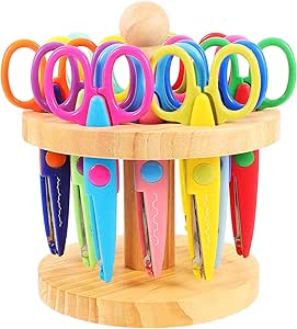 Amazon.com: Craft Scissor Kraft Scissors with Rotating Hardwood Rack ...