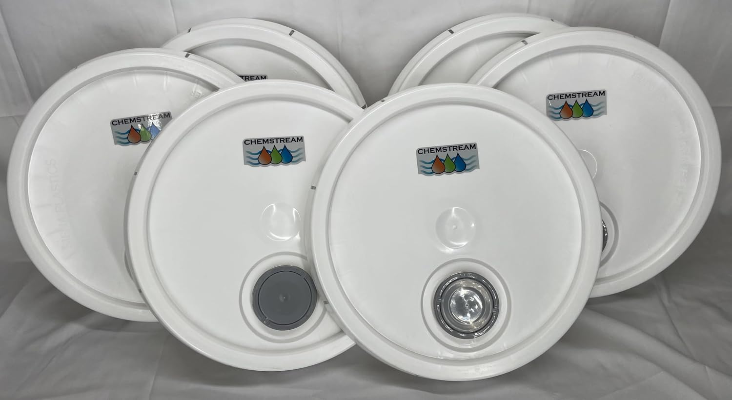 Amazon.com: CHEMSTREAM White Reusable Spouted Lid for 3.5, 5, 6 & 7 ...