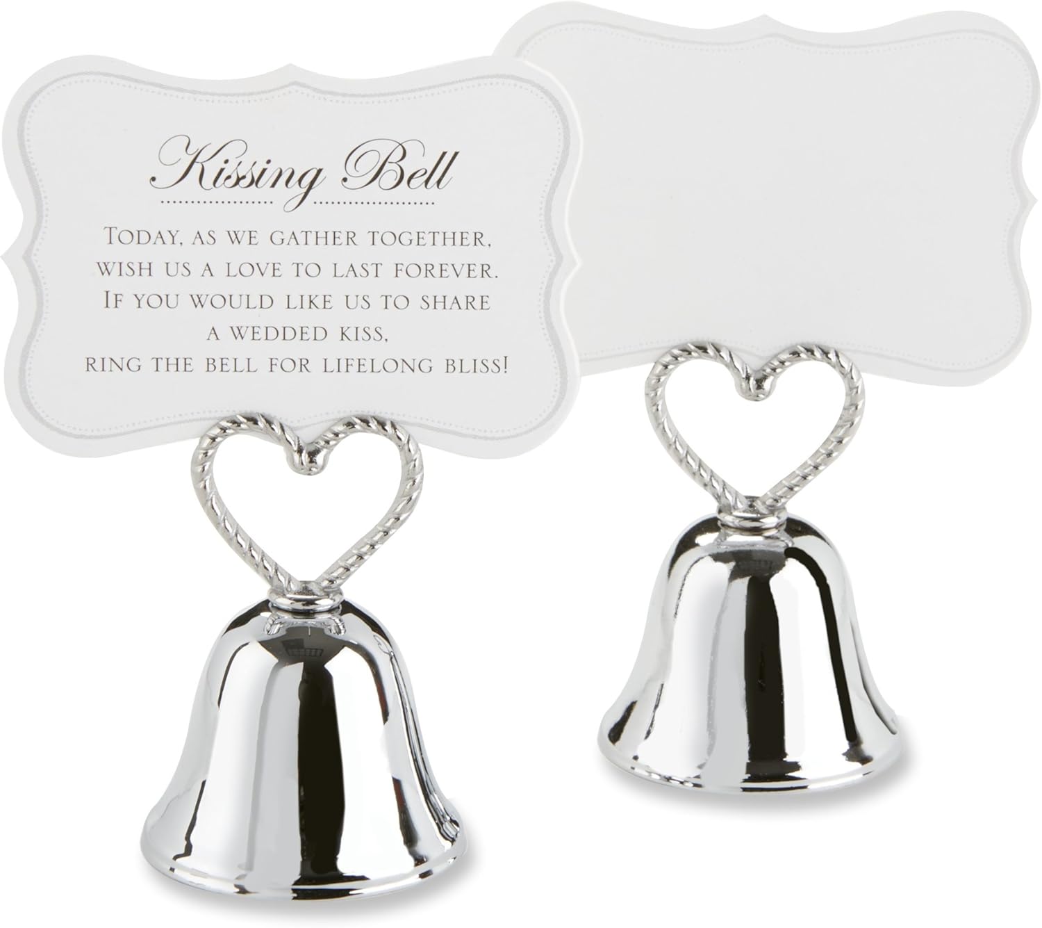 Amazon.com: Kate Aspen (Set of 24) Silver Kissing Bells Place Card ...