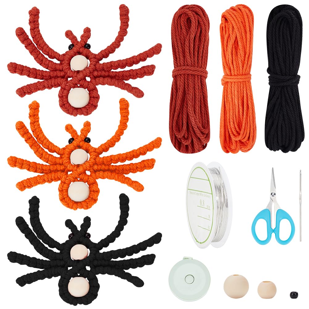 Amazon.com: FREEBLOSS 3 Set Macrame Spider Kit with Instructions ...