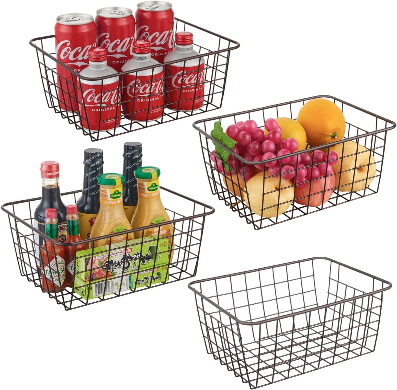 Amazon.com - TGRPIOG 4 Pack Wire Storage Baskets for Organizing ...