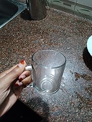 Buy Yera Transparent Glass Mug with Handle 240 ml Set of 6| Transparent ...