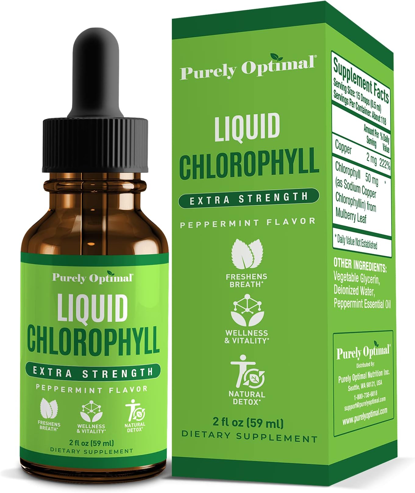 Amazon.com: Premium Chlorophyll Liquid Drops - 100% Natural & Gluten ...