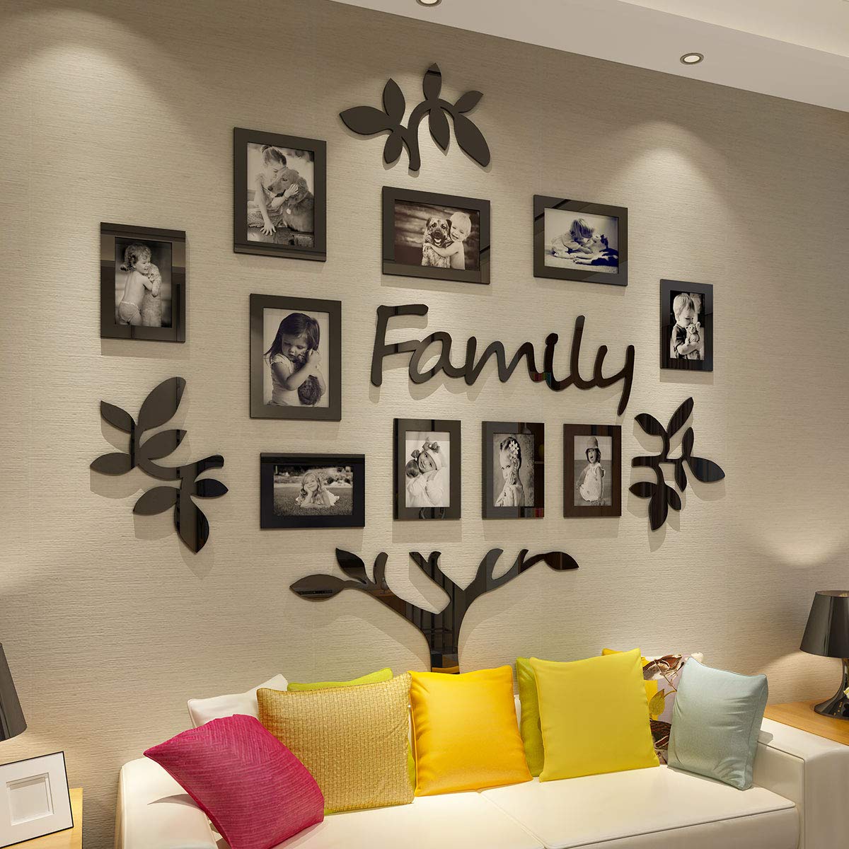 Buy CrazyDeal Collage Picture Frames Family Tree 3D Wall Decor With
