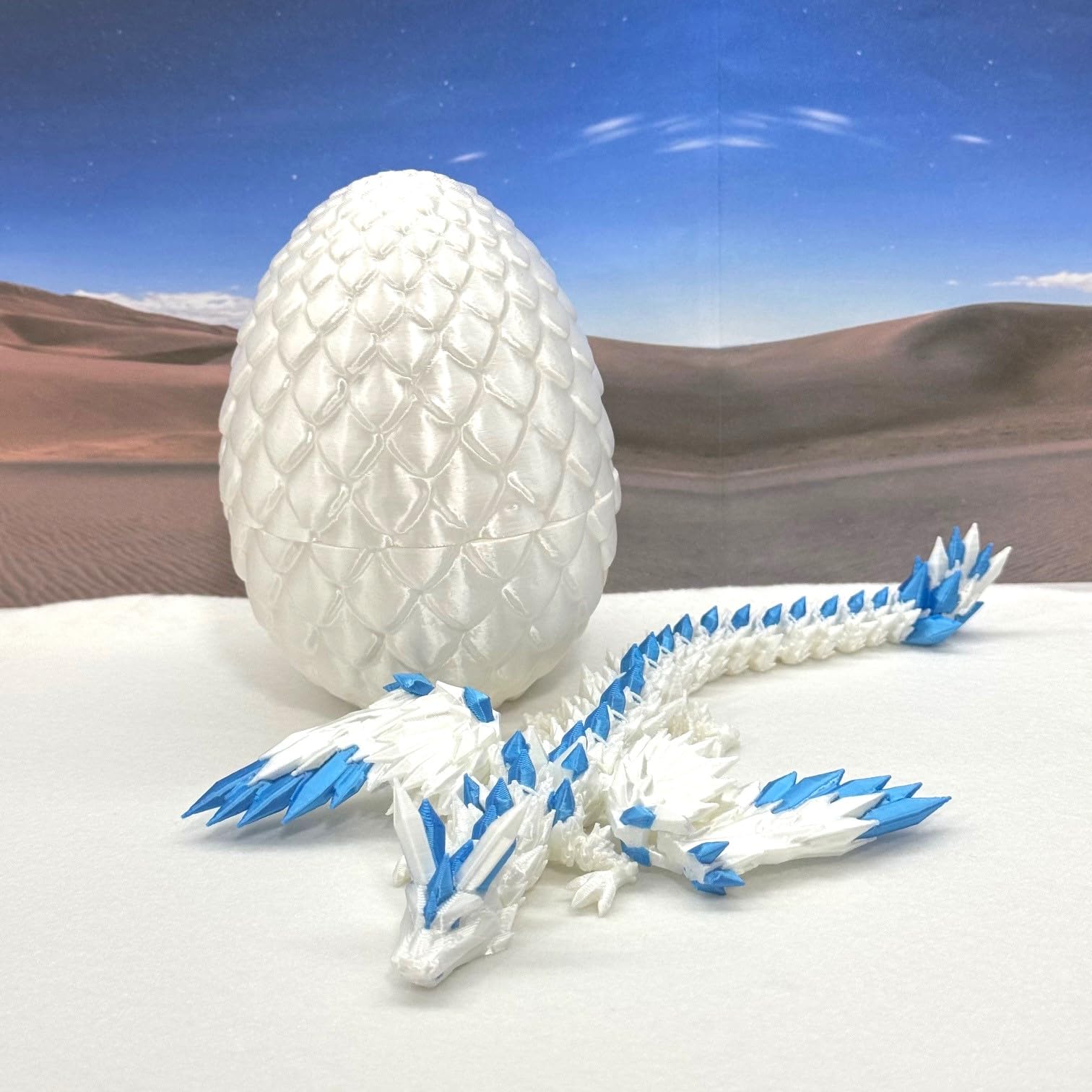 Amazon.com: Crystal Winged Dragon with Egg, Articulated Dragon with ...