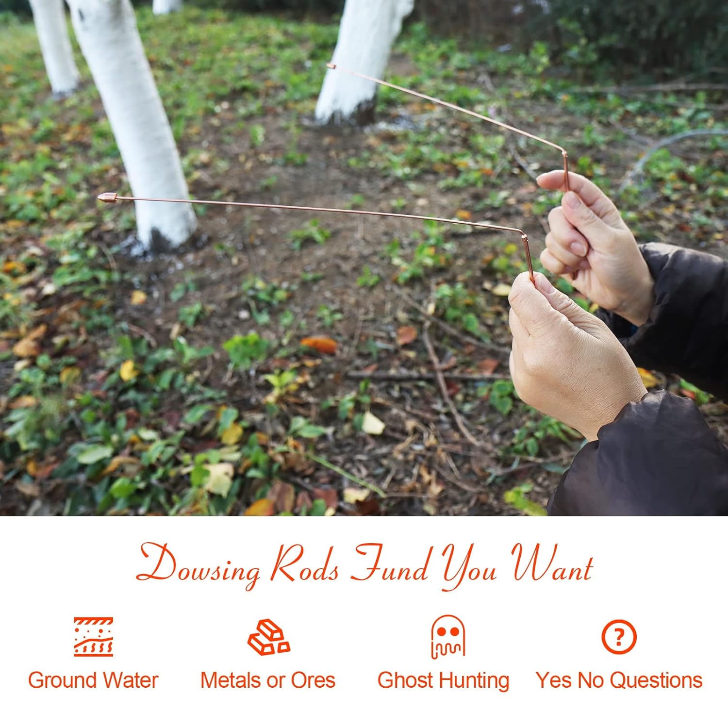 Buy Dowsing Rods, 99.99% Copper Dowsing Rods for Ghost Hunting Tools ...