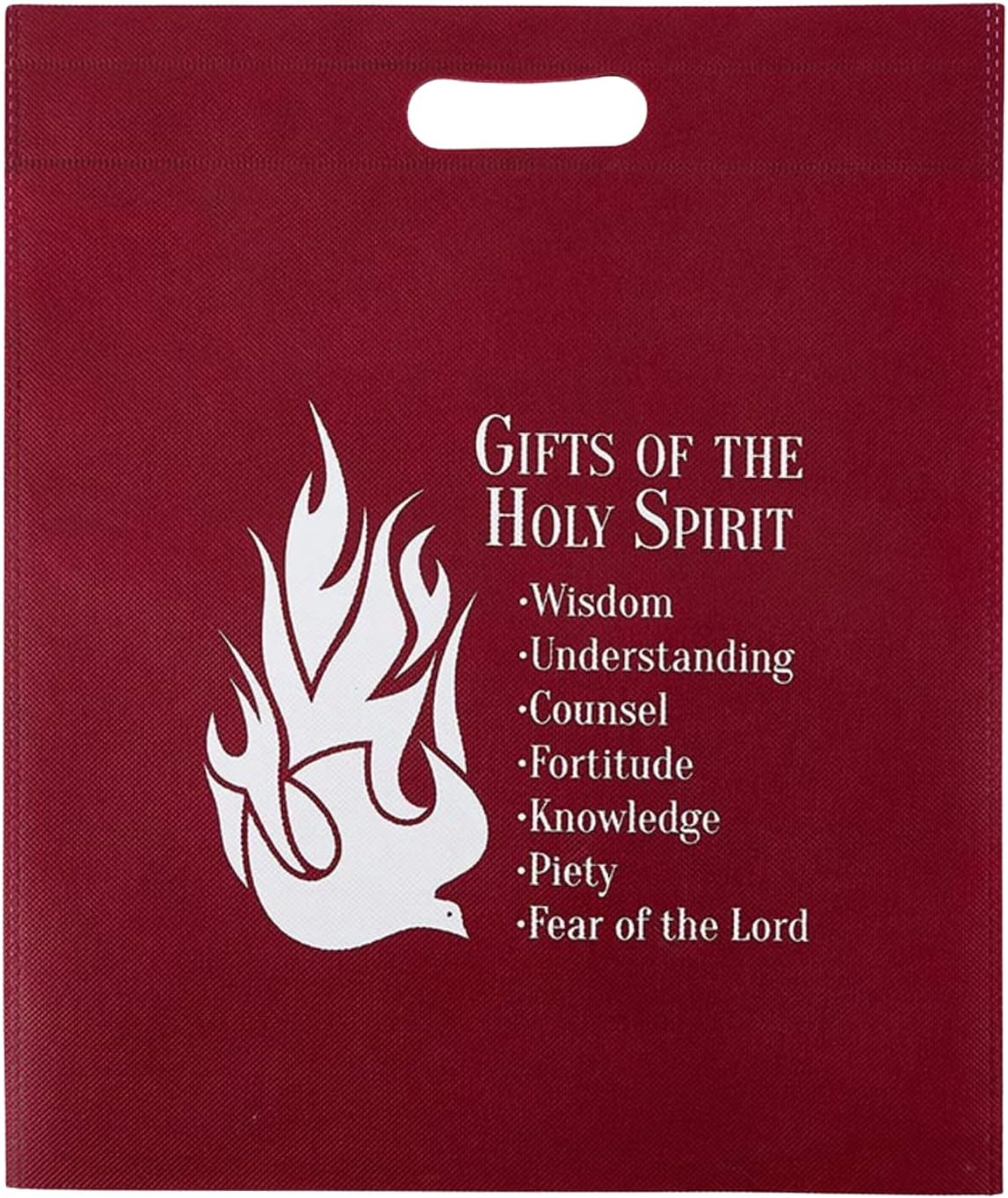 Amazon.com: Needzo Confirmation Gift Bag, Gifts of The Spirit Tote, Red ...