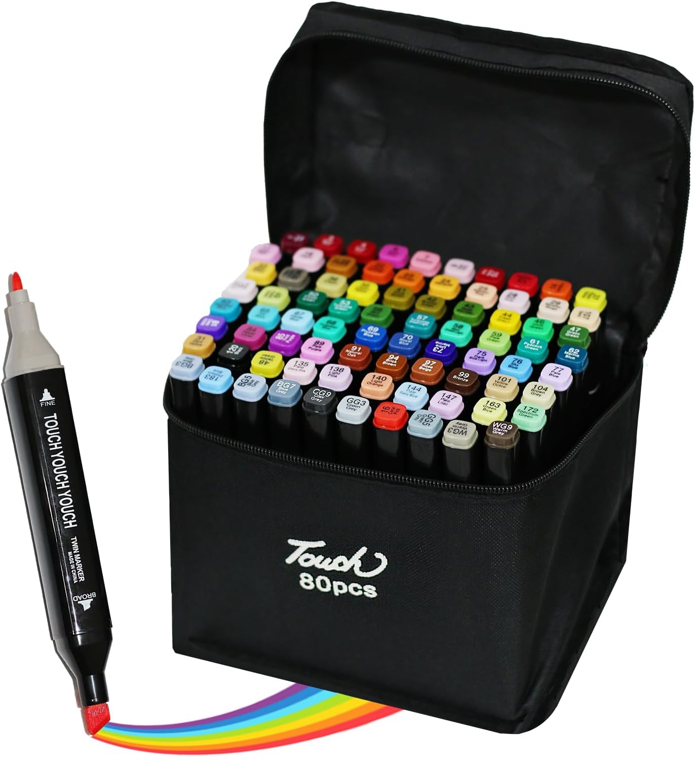 Amazon.com : hangfan Alcohol Based Ink Art Markers, 84 Colors Broad ...