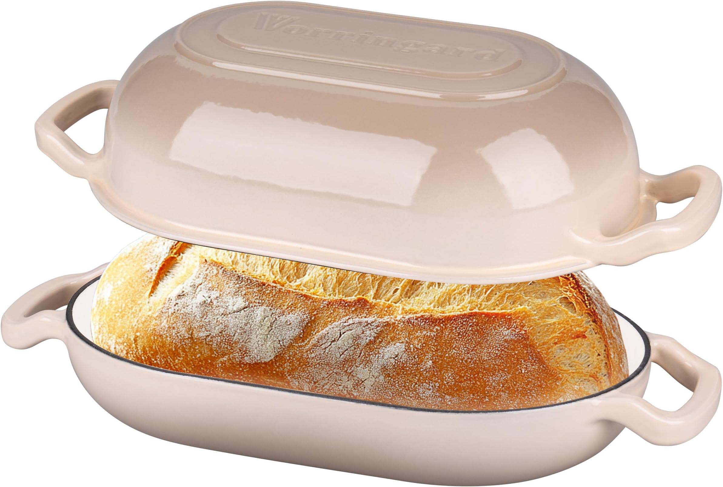 Amazon.com: 3.6QT Oval Dutch Oven for Bread Baking, Sourdough Bread Pan ...