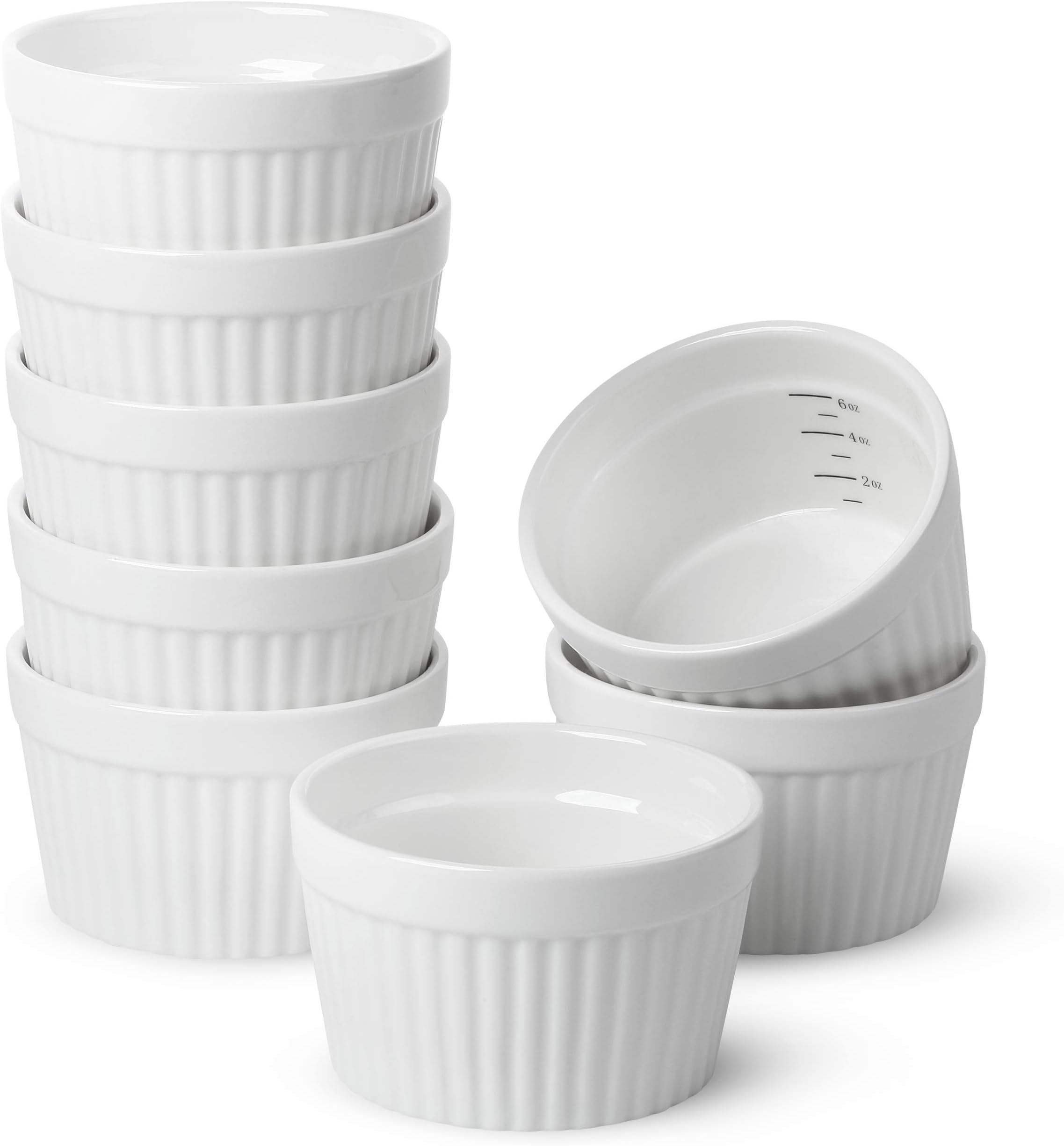 Amazon.com: 12 PACK 4 oz Ramekins, Porcelain Ramekin bowls, Oven Safe ...