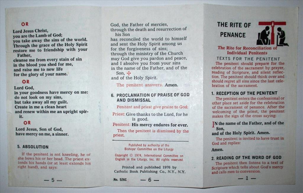 The Rite of Penance: [Roman Catholic]: Amazon.com: Books