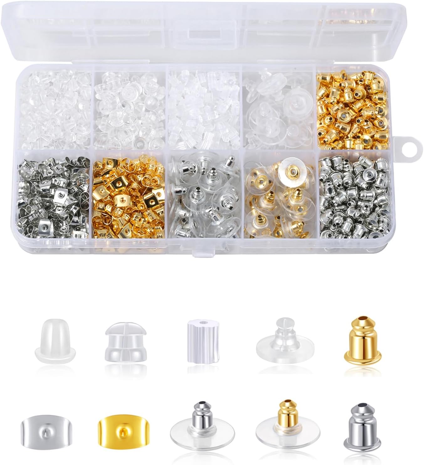 Amazon.com: Earring Backs Replacements, Hypoallergenic Rubber, 10 ...