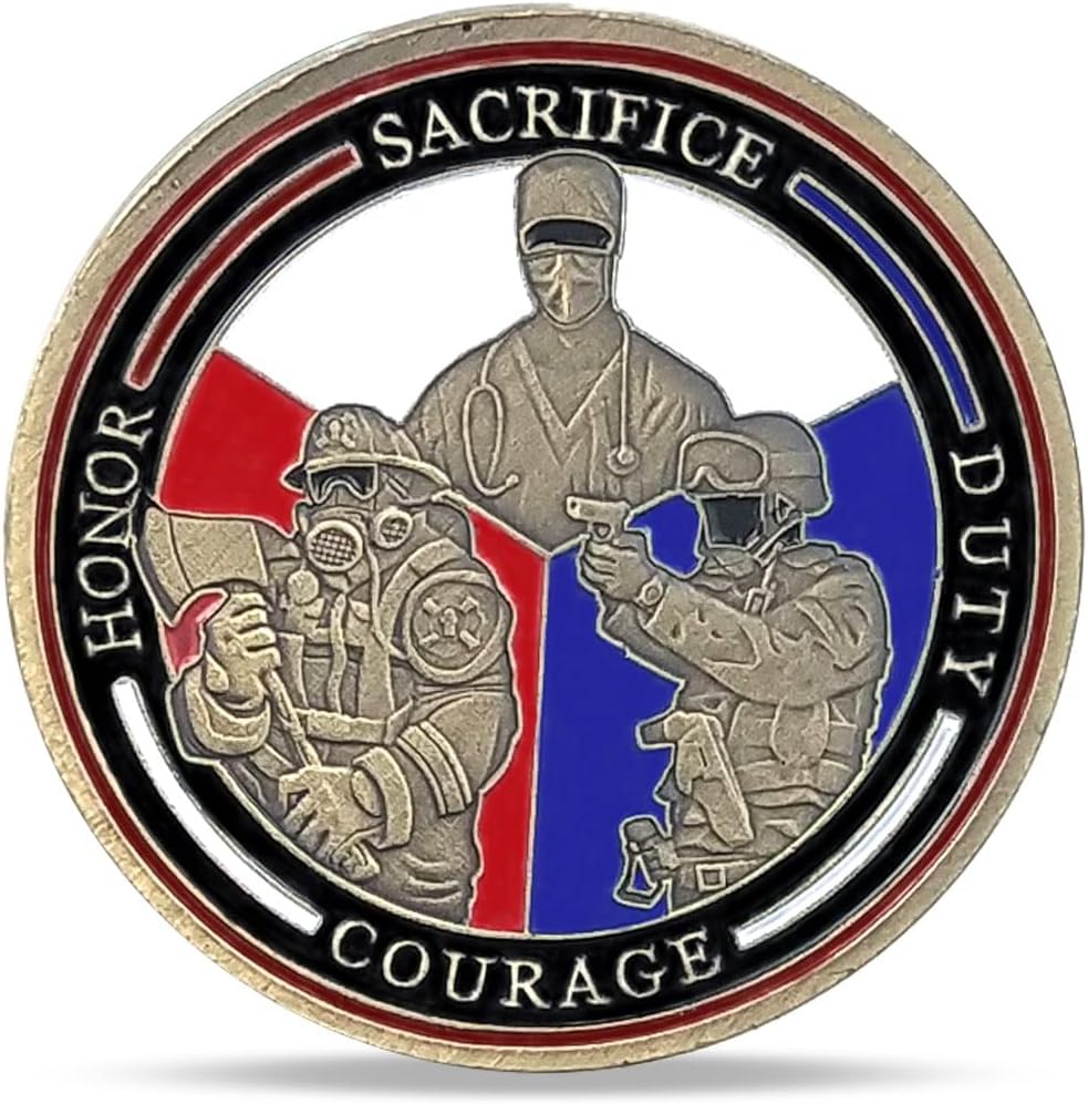Amazon.com: AtSKnSK First Responders Challenge Coin : Office Products