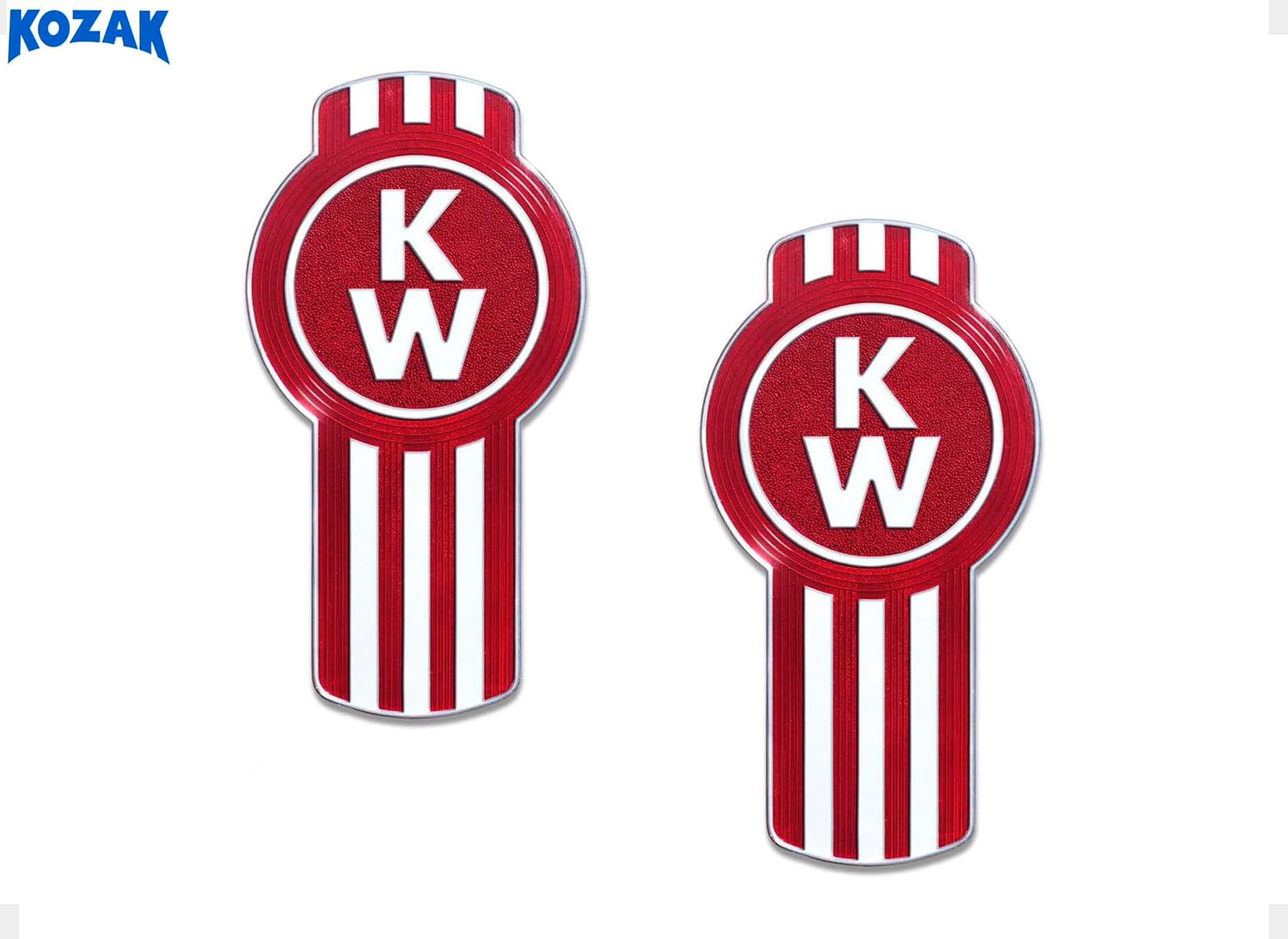 Kenworth Grille Emblem Chrome Red Bug Hood Grille Logo Emblem Badge For ...