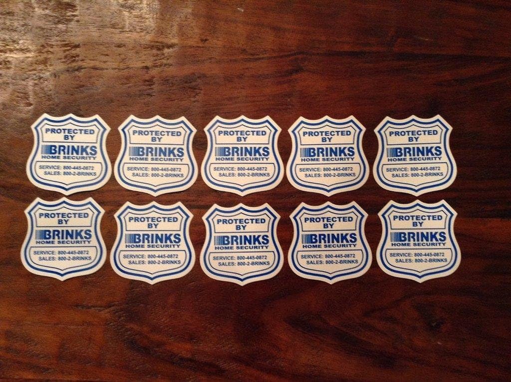 Amazon.com : Ten (10) Brinks Home Security Window / Door Decal Stickers ...