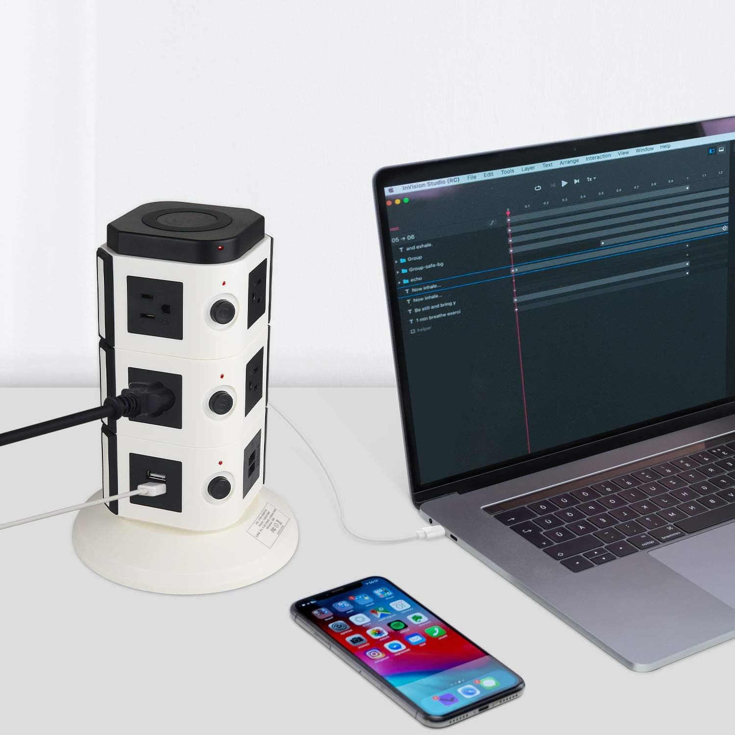 Power Strip Tower Wireless Charger,Multi Outlets Philippines | Ubuy