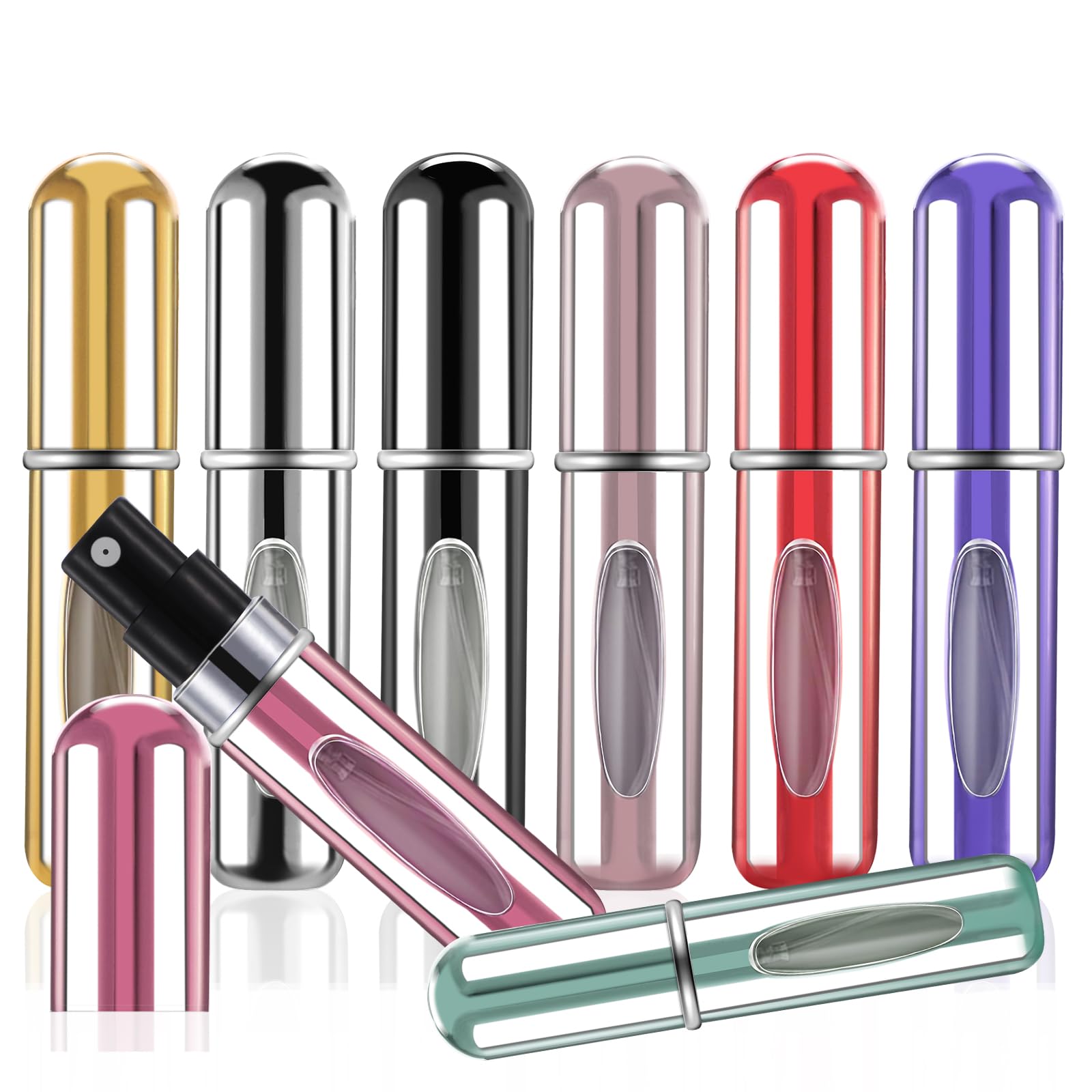 Amazon.com: Aiyorse 8Pcs Portable Refillable Perfume Bottle, Travel ...