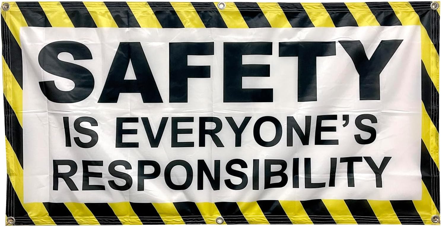 Amazon.com : 4 Less Co 2x4 Feet SAFETY IS EVERYONES RESPONSIBILITY ...