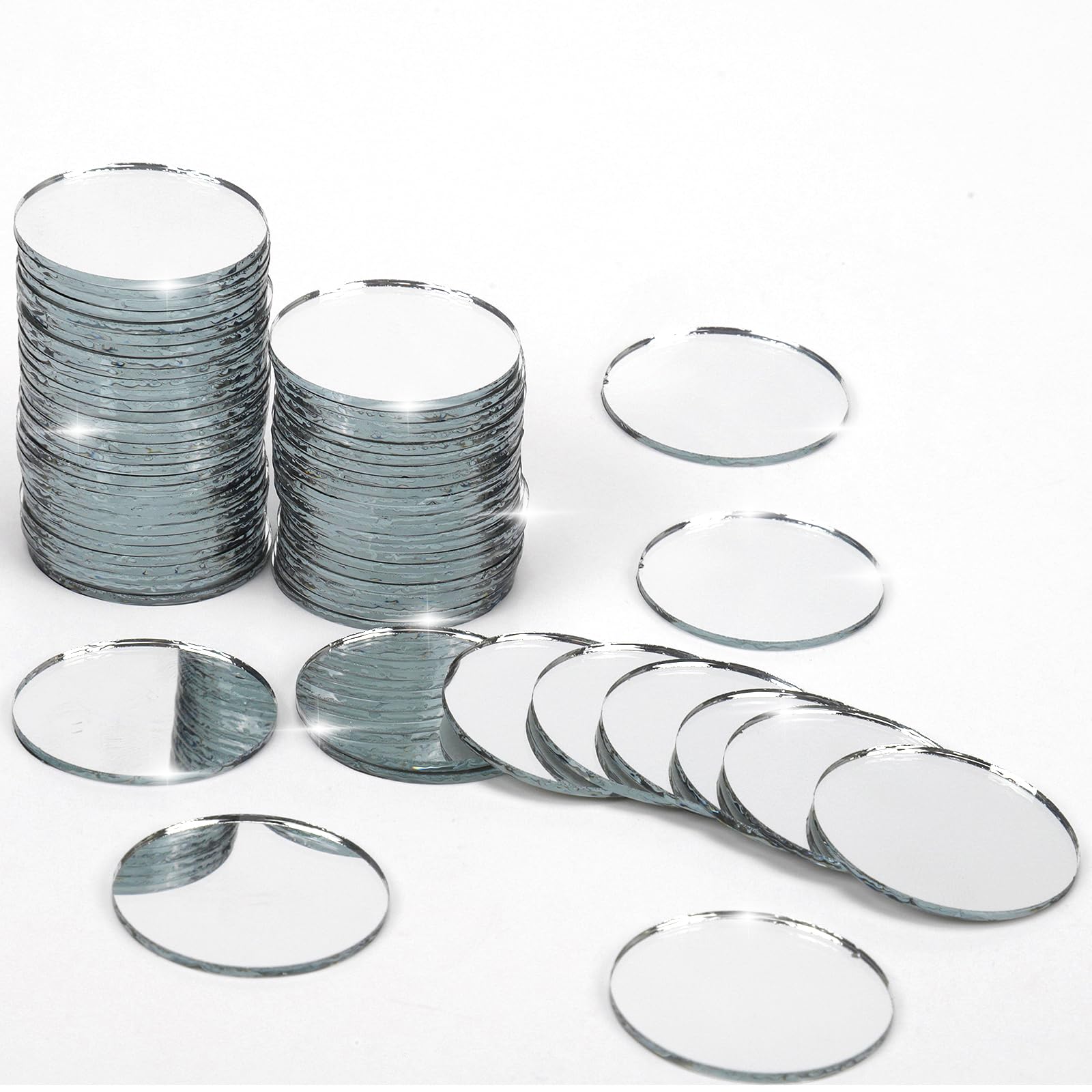 Amazon.com: 60 Pieces Small Circle Craft Mirror, 2 Inch Mini Mosaic ...