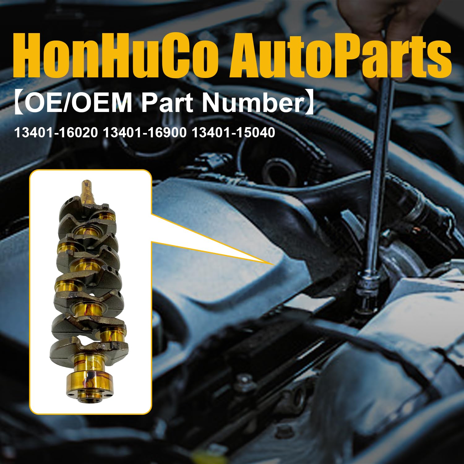 13401-16020 Crankshaft Engine Crankshaft Replacement For 1988-1991 ...